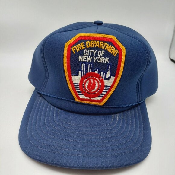 Speedway | Accessories | Nyfd New York City Fire Department Snapback Blue Foam Rope Vintage ...